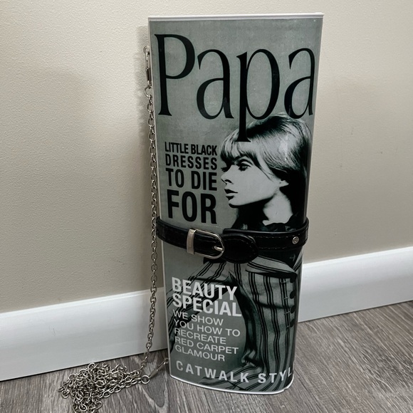None | Bags | Vintage Paparazzi Catwalk New Hard Shell Magazine Clutch ...